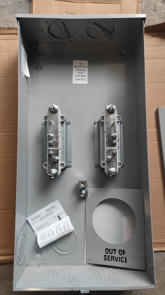 Siemens 9810-9507 TALON 600A 4-Terminal Meter Base, Ringless, 1 ...