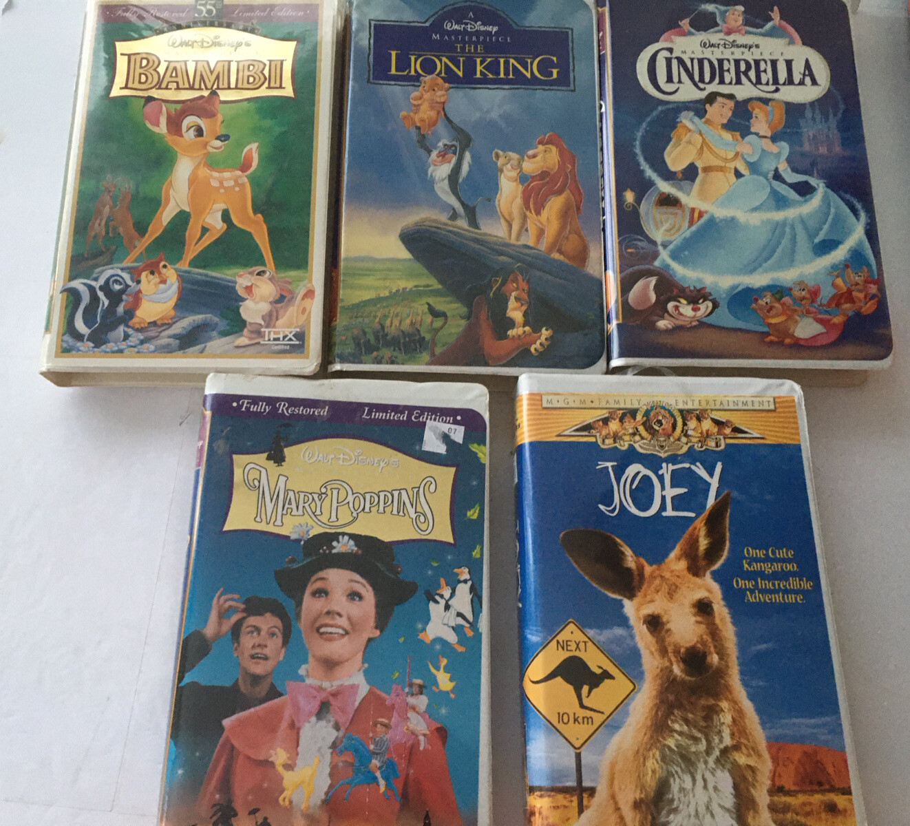 Vintage VHS 5 tapes Disney MGM Lion king | Grelly USA