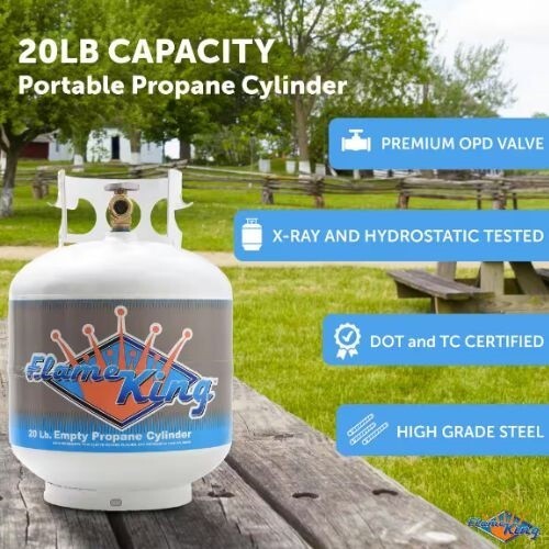 20 lbs. Empty Propane Cylinder with Overflow Protection Device | eBay