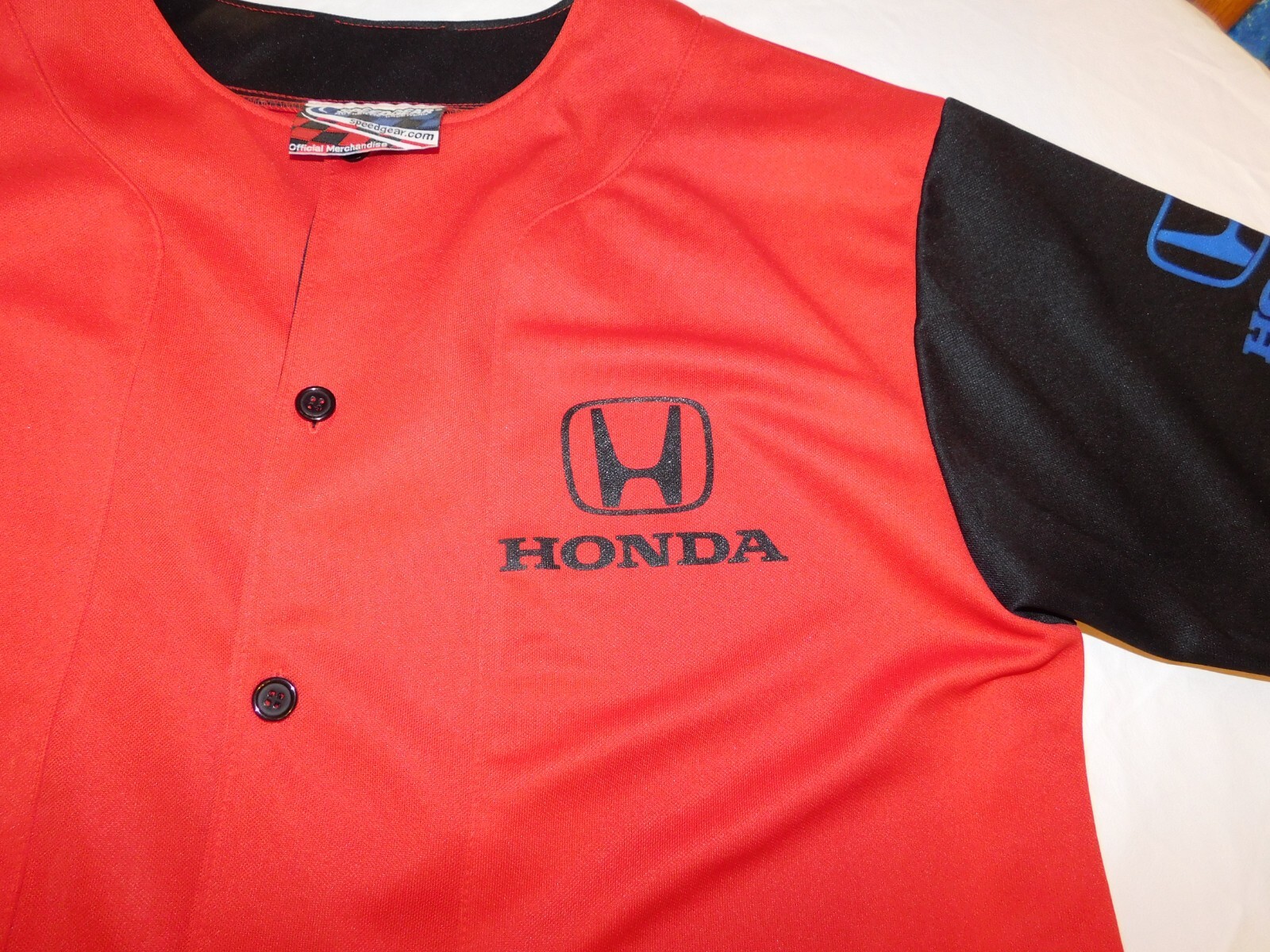 Speedgear Authentic Racewear Honda Men's Short Sleeve Button Up Shirt ...