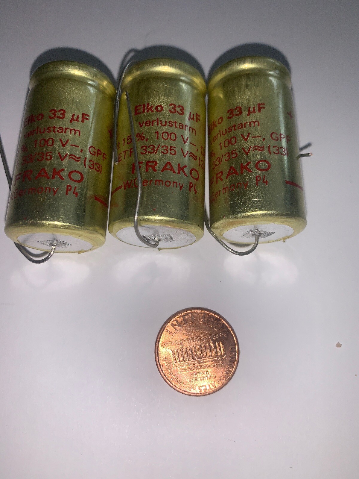 FRAKO 100 Volt 33 uF Electrolytic Capacitor Axial NOS Red 3 pcs NOS | eBay
