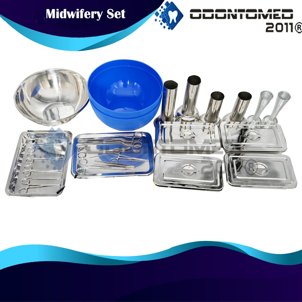 61 PCS MIDWIFERY Equipments Set For Child Birth Midwives Instruments ...