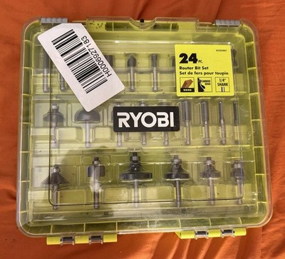 Ryobi Router Bit Set with Case 24pcs A252401. New In Box | eBay