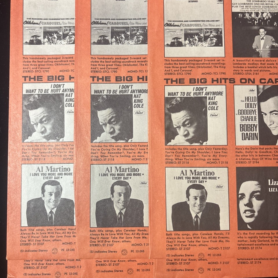 6) Capital LP Inner Sleeves “Join The Teen…” PE 12-2AS Scranton Beatles ...