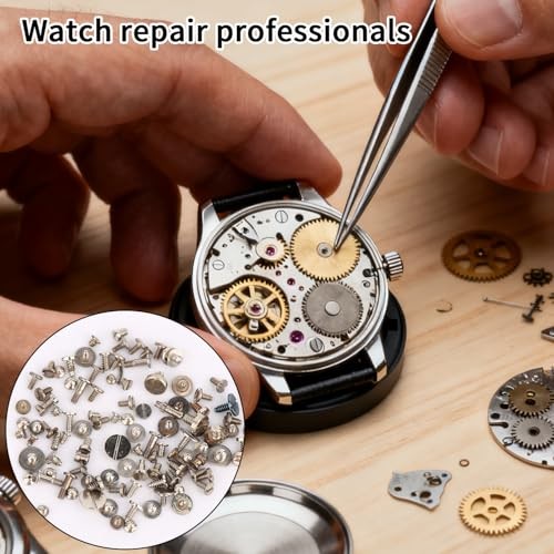 100pcs Watch Battery Clamp Screws, Watch Battery Clamp Tiny Small Screw ...