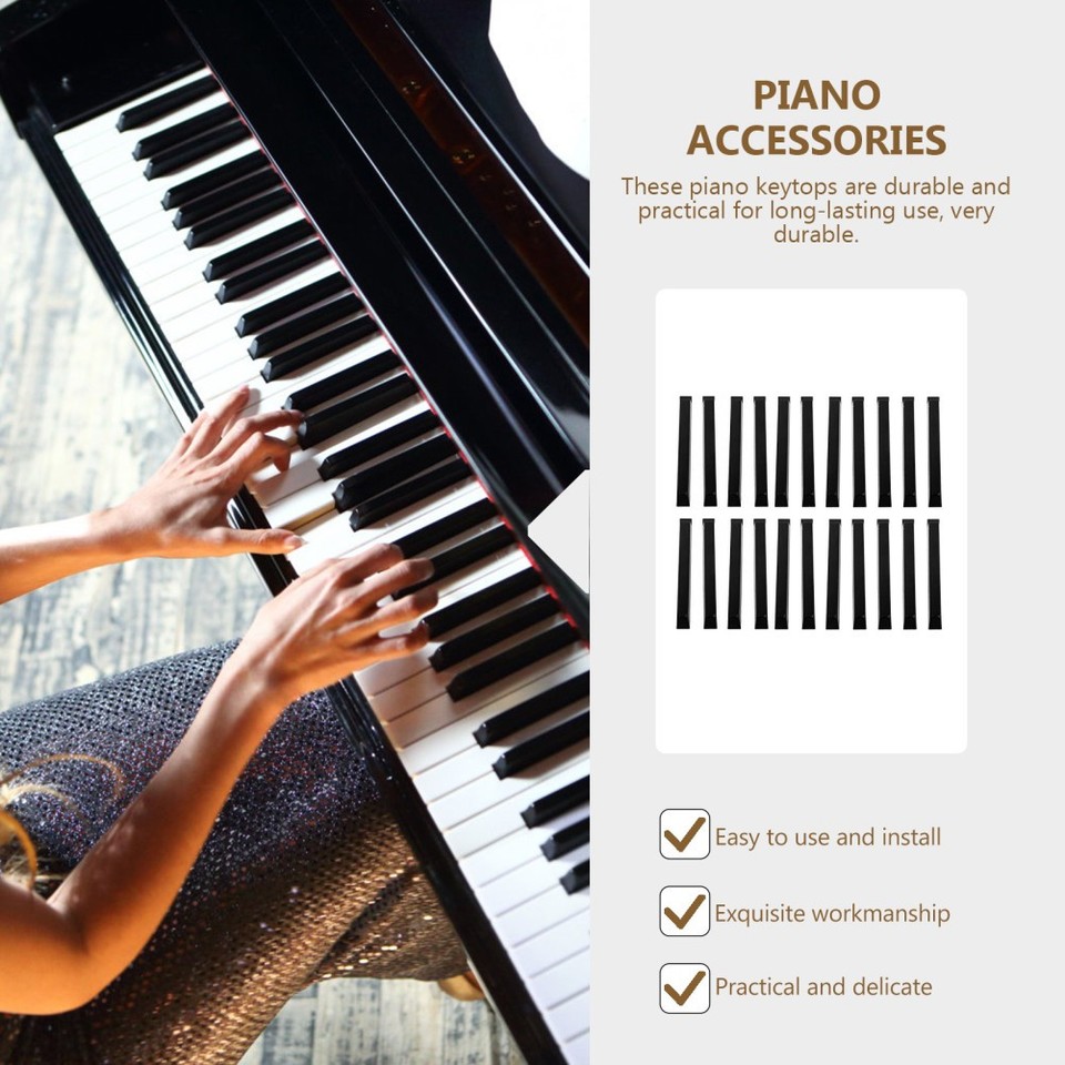 36 Pcs Piano Replace Key Tops Music Keyboards Replacement Tunning Kit ...