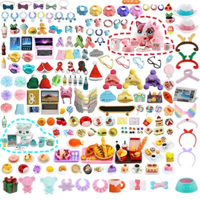 LPS Accessories Random 25pcs for lps Pets Toy Bow Clothes Kids Play ...