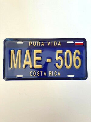 COSTA RICA PURA VIDA CENTRAL AMERICA LICENSE PLATE CRLP 28 | eBay