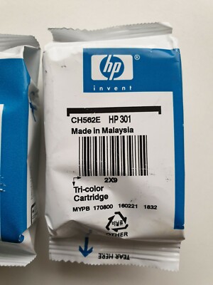 HP 301 Tri-Colour Genuine Ink Cartridge, CH562E, Original HP301CL | eBay
