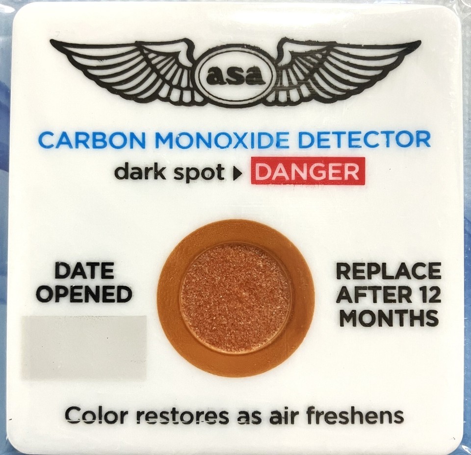 ASA Aircraft Carbon Monoxide Detector Airplane CO Portable Safety - Thru 11/1/27 | eBay