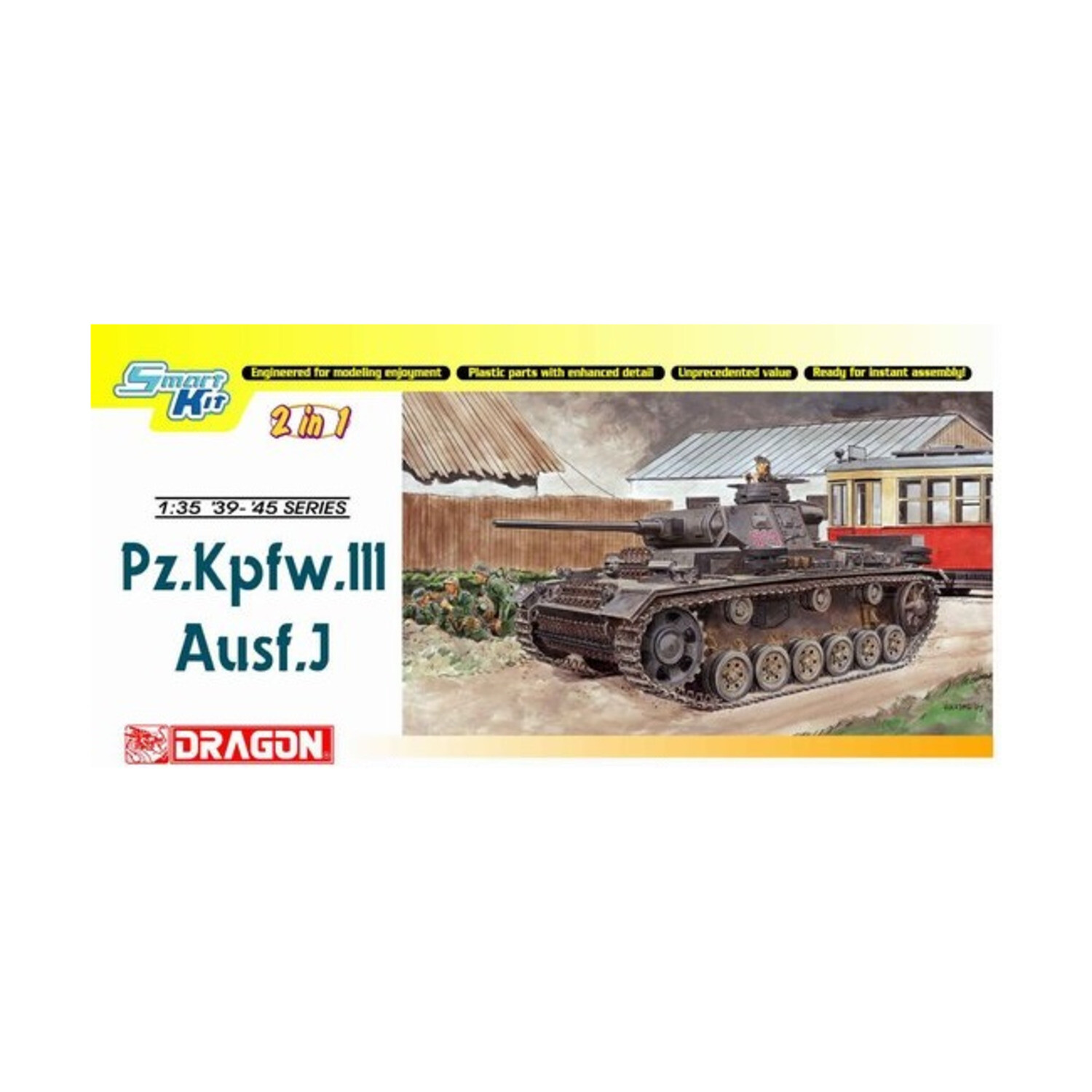Dragon Models 39 to 45 Series Germany 1:35 Pz.Kpfw.III Ausf.J (2 in 1 ...