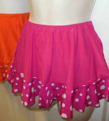 DANCE Costume Ruffle Skirt Raspberry Pink Latin Ladies Sizes elastic ...