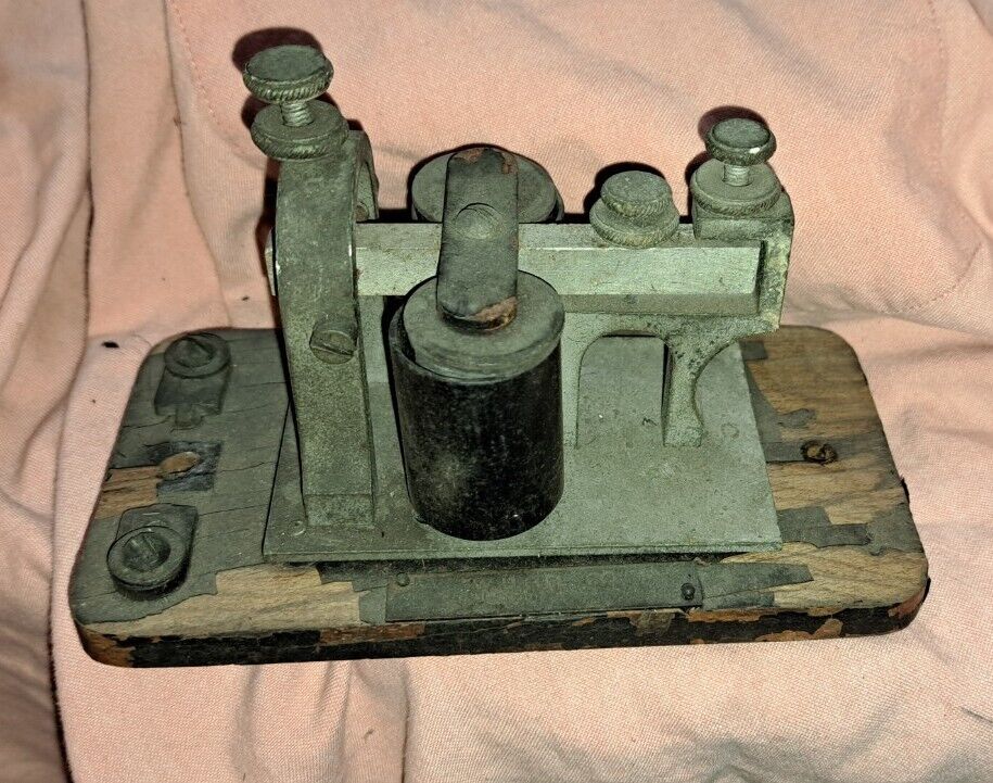 Vintage Bunnell Telegraph Sounder Railroad Morse Code. Brass Tag W.U ...