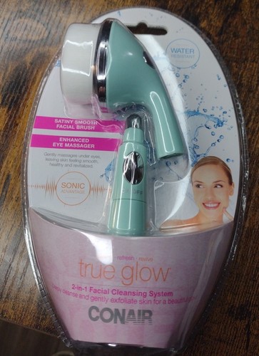 True Glow 2 in 1 Facial Cleansing System Moisturize Massage Reduce ...