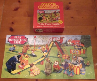 TUFTY FLUFFYTAIL Squirrel wooden floor puzzle Condor Toys UK playground ...