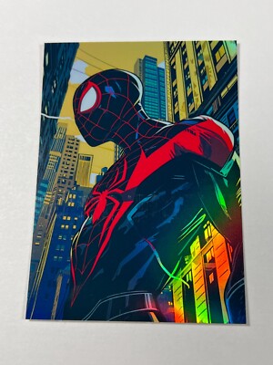 Miles Morales Spider-Man Marvel 1/1 Holo Original Art Card By Robert ...