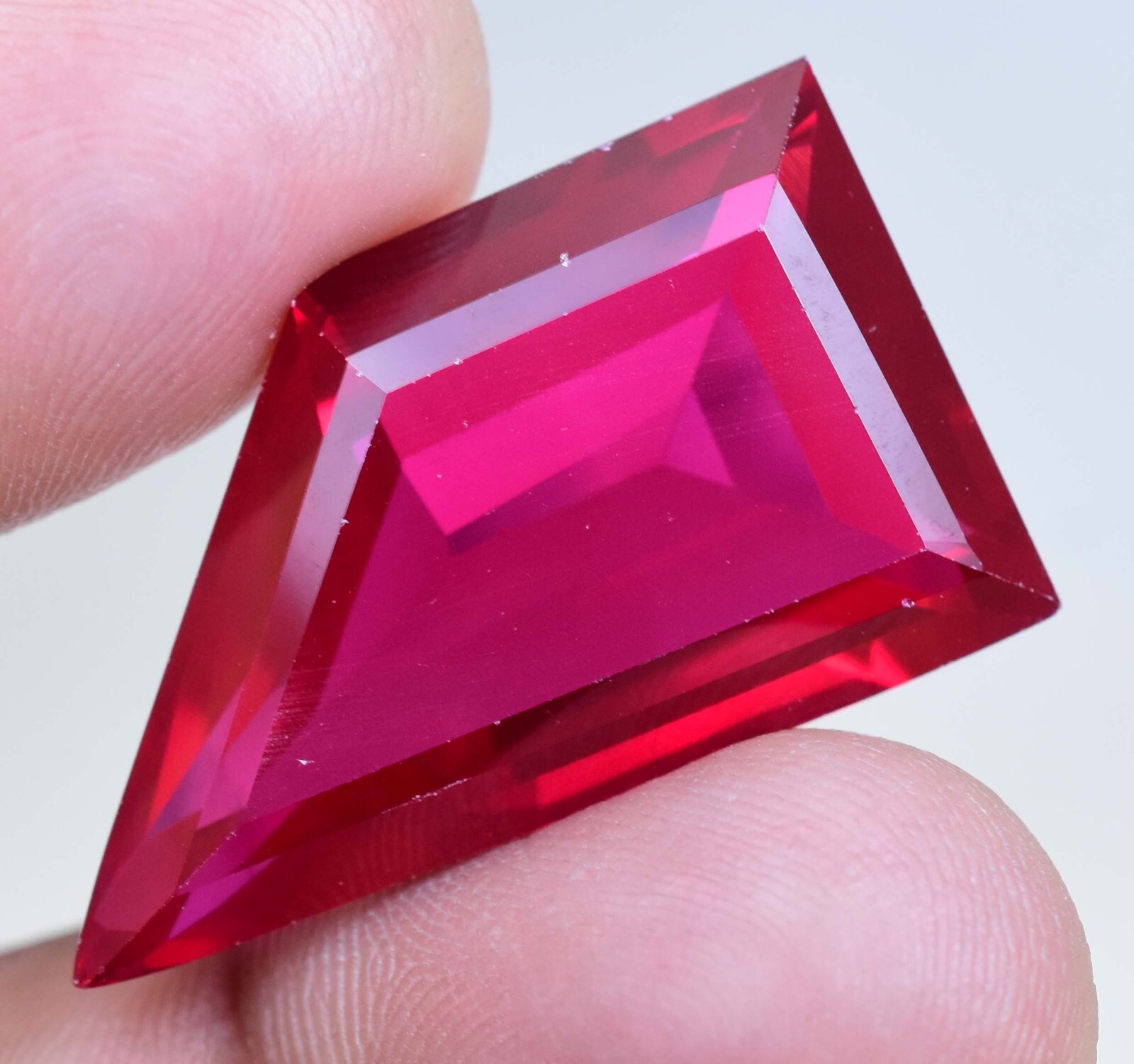 Stunning Natural Mozambique Blood Red Ruby 43.20 Ct Certified Fancy Cut ...