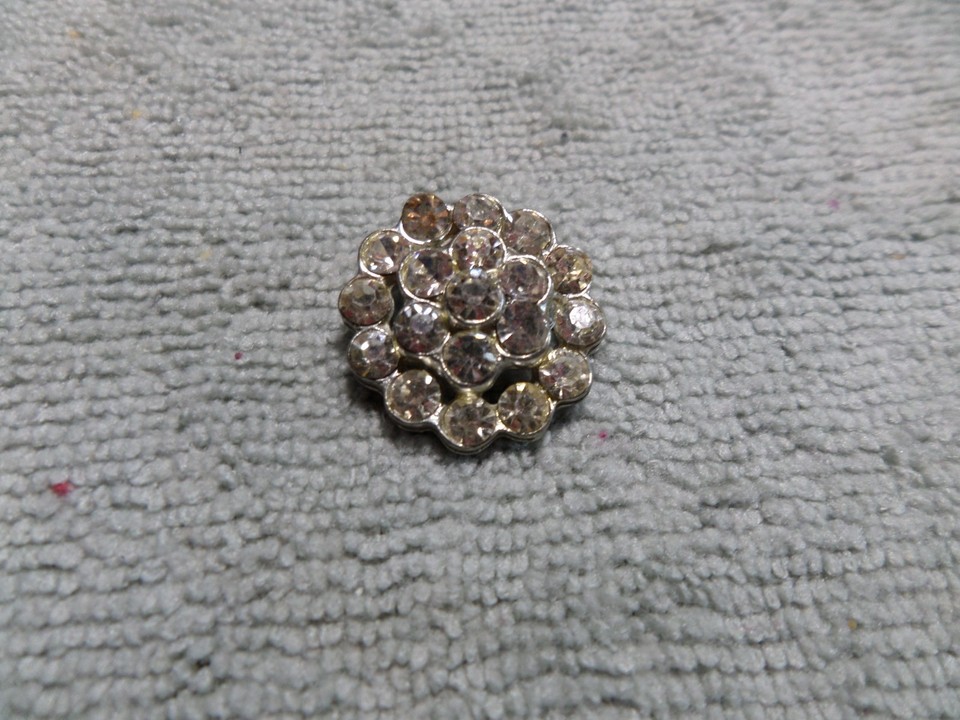 17 Vintage Antique Metal Celluloid Buttons with Paste Rhinestones | eBay