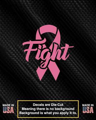 Fight Cancer, Breast Cancer Decal, Sticker, Car Decal, Bumper Sticker ...