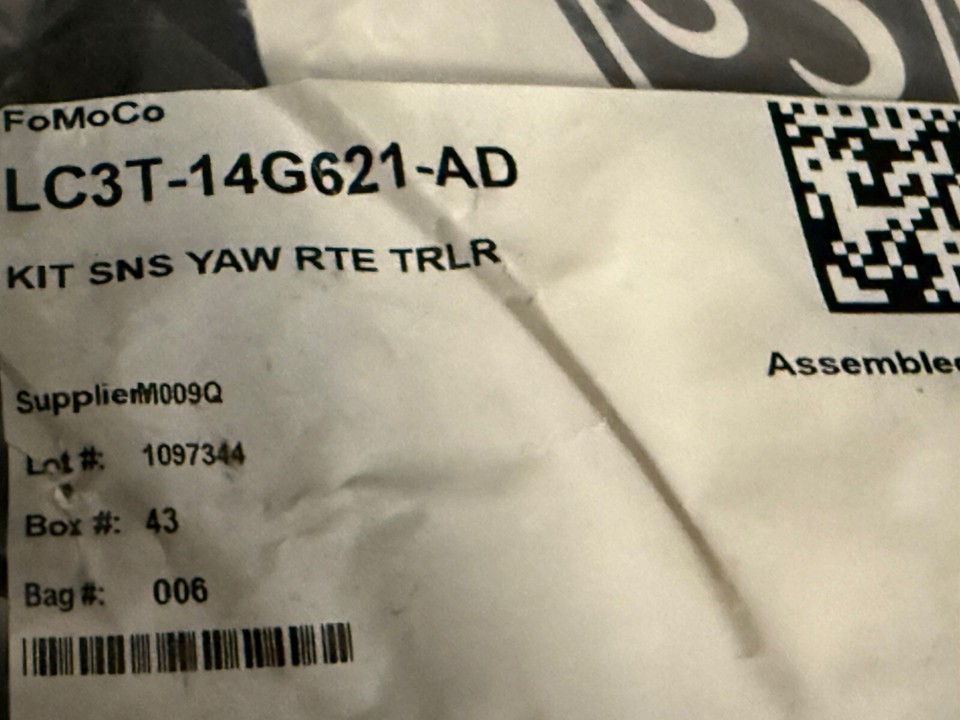 New Towing Sensor Yaw Kit LC3T-14G621-AD FORD 2020 2021 2022 Free ...