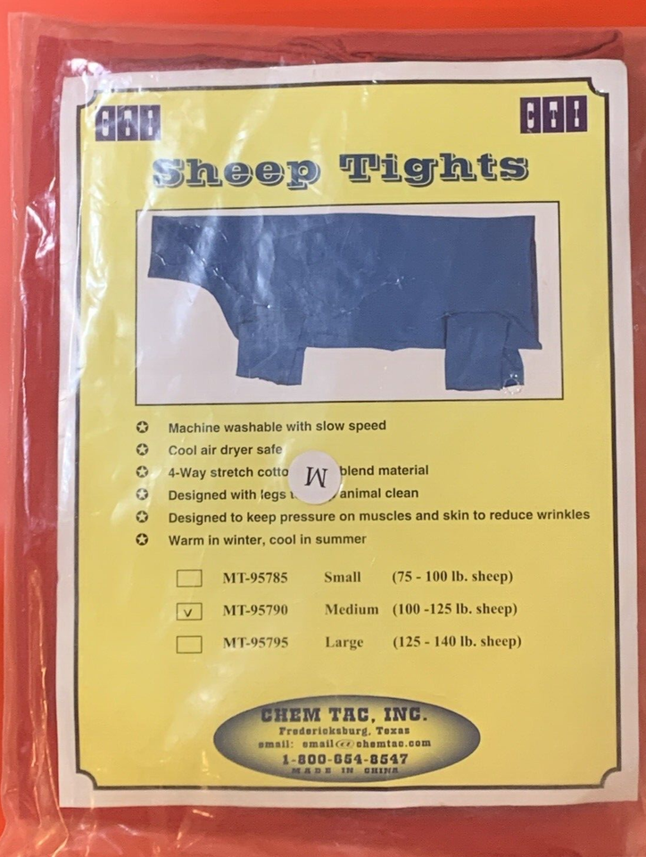 Sheep Tights & Blanket Small Medium 2 Items Unopened Packages Chem TAC ...