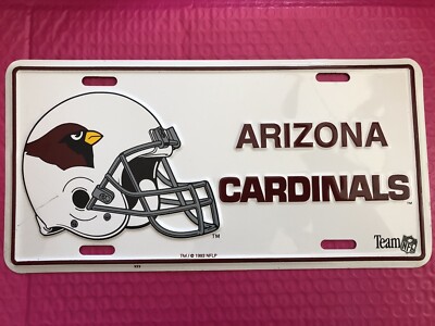 NOS NFL 1993 ARIZONA CARDINALS METAL EMBOSSED LICENSE CAR PLATE | eBay