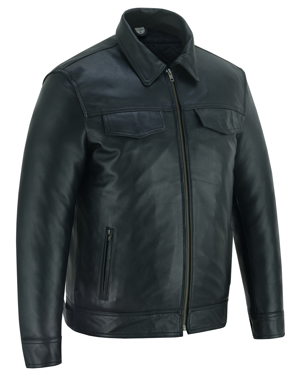 Mens Leather Casual Biker Jacket Shirt Soft Motorcycle Genuine Biker ...