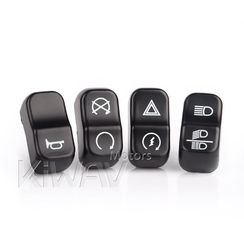 Black Switch Cap Kit for 14-18 Harley Electra Glide Ultra Classic EFI ...