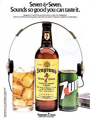 VINTAGE 1981 Seagram’s 7 Seven Crown 7 Up Print Ad | eBay