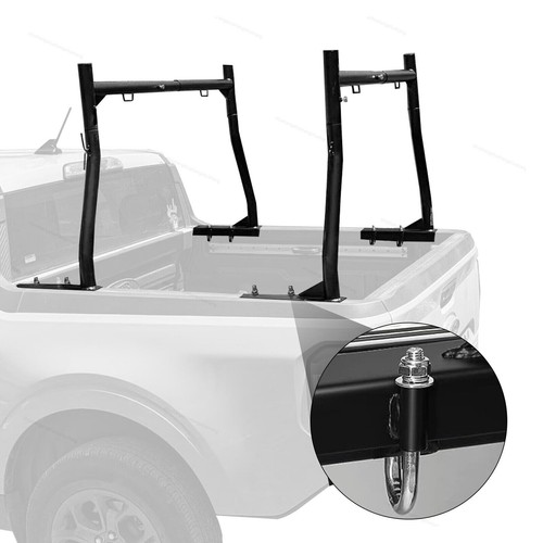 800lb Black Fully Adjustable Bed Truck Ladder Rack Pick Up Lumber Kayak ...