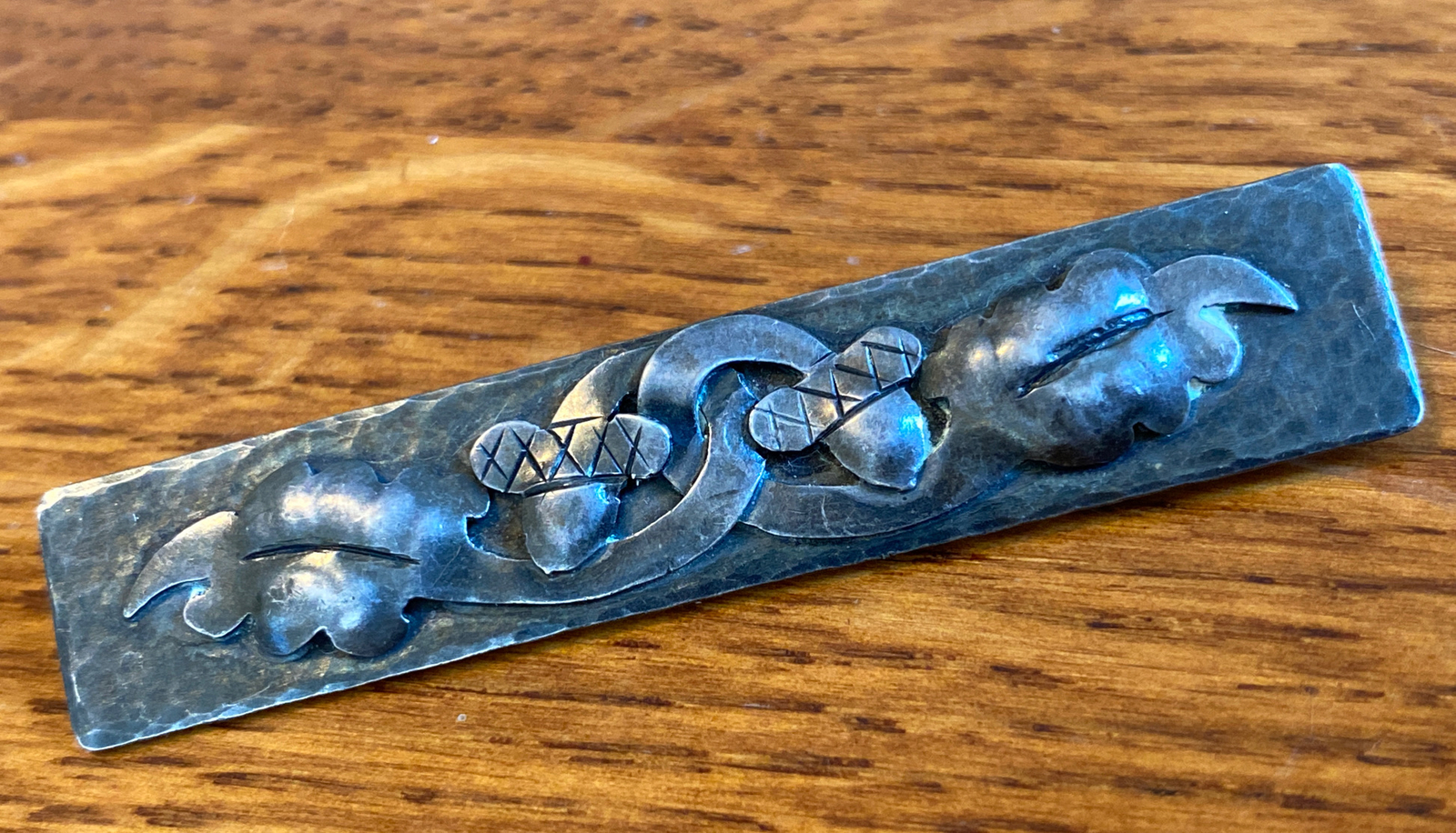 Antique Handwrought sterling silver signed acorn Oak … - Gem