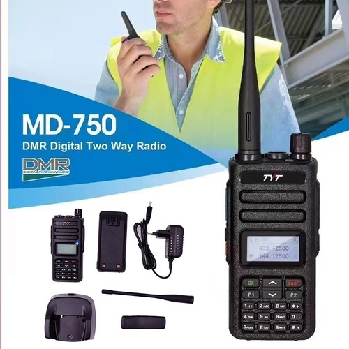 TYT MD-750 Digital Radio DMR & Analog 5W 136-174/400-470MHz Band Walkie ...