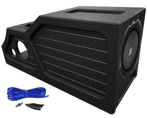 Kicker 12" Subwoofer+Center Console Sub Enclosure For 2014-18 Chevy/GM ...