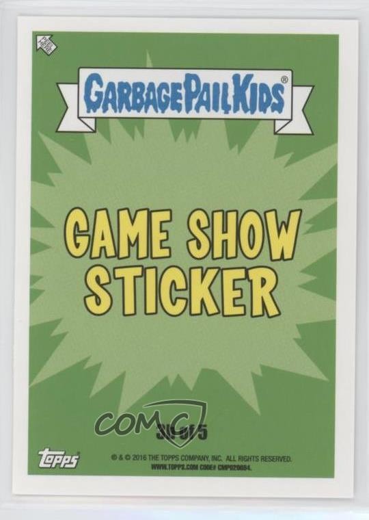 2016 Topps Garbage Pail Kids Prime Slime Trashy TV Game Show Stickers ...
