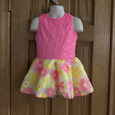 Alexandra Pink Yellow Sequin Daisy Tutu Dance Costume Girls Size 6 | eBay