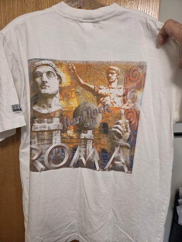 Vintage Hard Rock Cafe Roma Rome Italy Art Graphic White T-Shirt Men’s ...