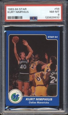 1983/84 Star Basketball Kurt Nimphius ROOKIE #56 PSA 8 DALLAS MAVERICKS ...