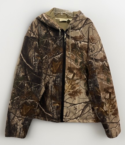 Gander Mountain Mossy Oak Camo Hooded Fleece Jacket Men’s Size XL Zip ...