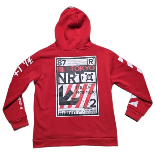RGSTR “TOKYO STREET ART" Hoodie Graphic Streetwear Mens M Red Double ...