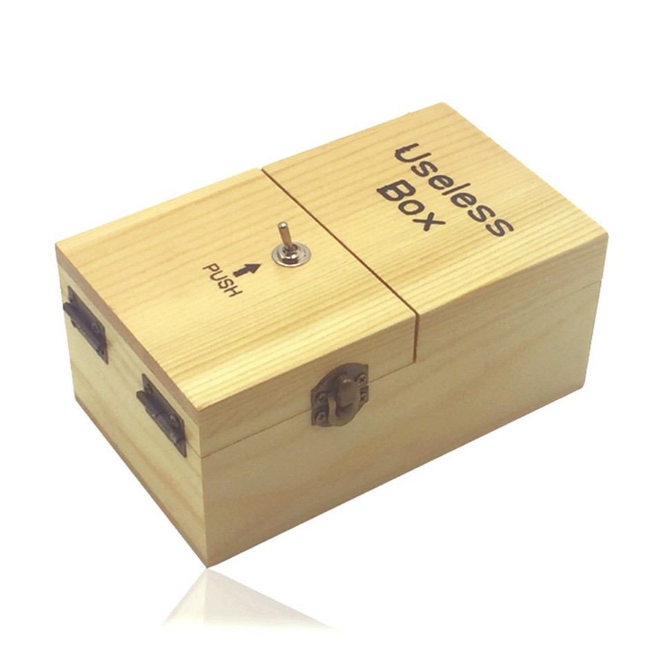 A Useless Box with Surprises Wooden Useless Box Fully Assembled Toy ...
