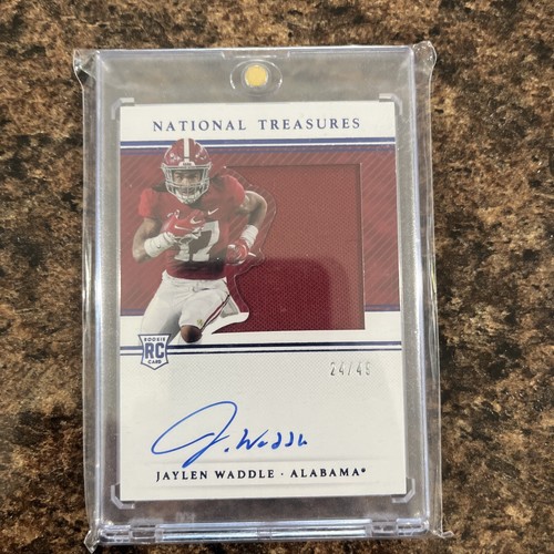 2021 Panini National Treasures Jaylen Waddle RPA Rookie Patch Auto /49 ...