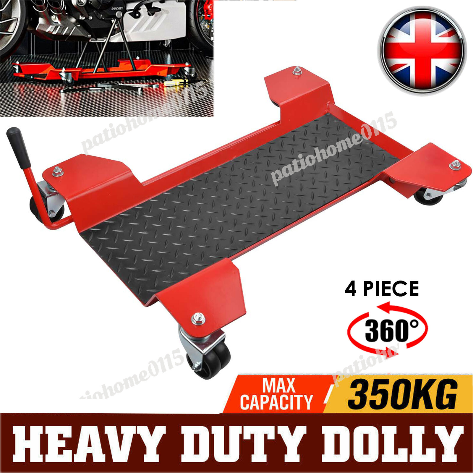 Premium Motorcycle Center Stand Mover Dolly Easy Bike Movement Garage ...