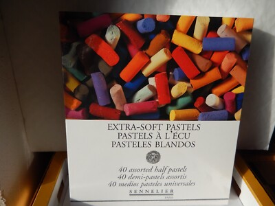 SENNELIER Pastels à l'écu extra soft Boîte de 40 demi pastels assortis ...