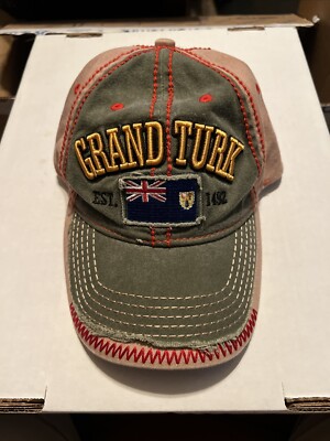 GRAND TURK TURKS & CAICOS ISLANDS ADJUSTABLE STRAPBACK BASEBALL HAT/CAP ...