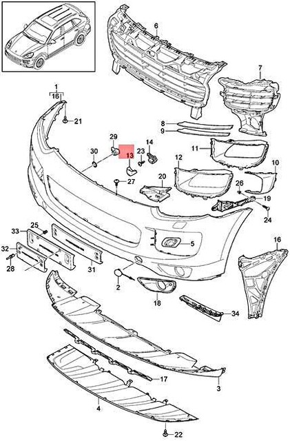 Genuine Porsche Cayenne 92a Trim Black 958505644009B9 for sale online ...