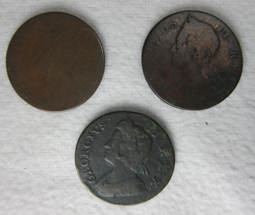 3x Halfpenny - George II, British Copper Coins, 28mm | eBay