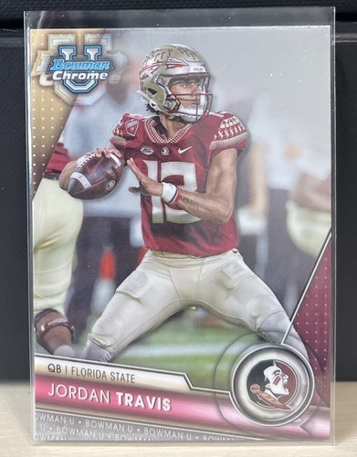 Jordan Travis 2023 Bowman Chrome U Football #66 Florida State Seminoles ...