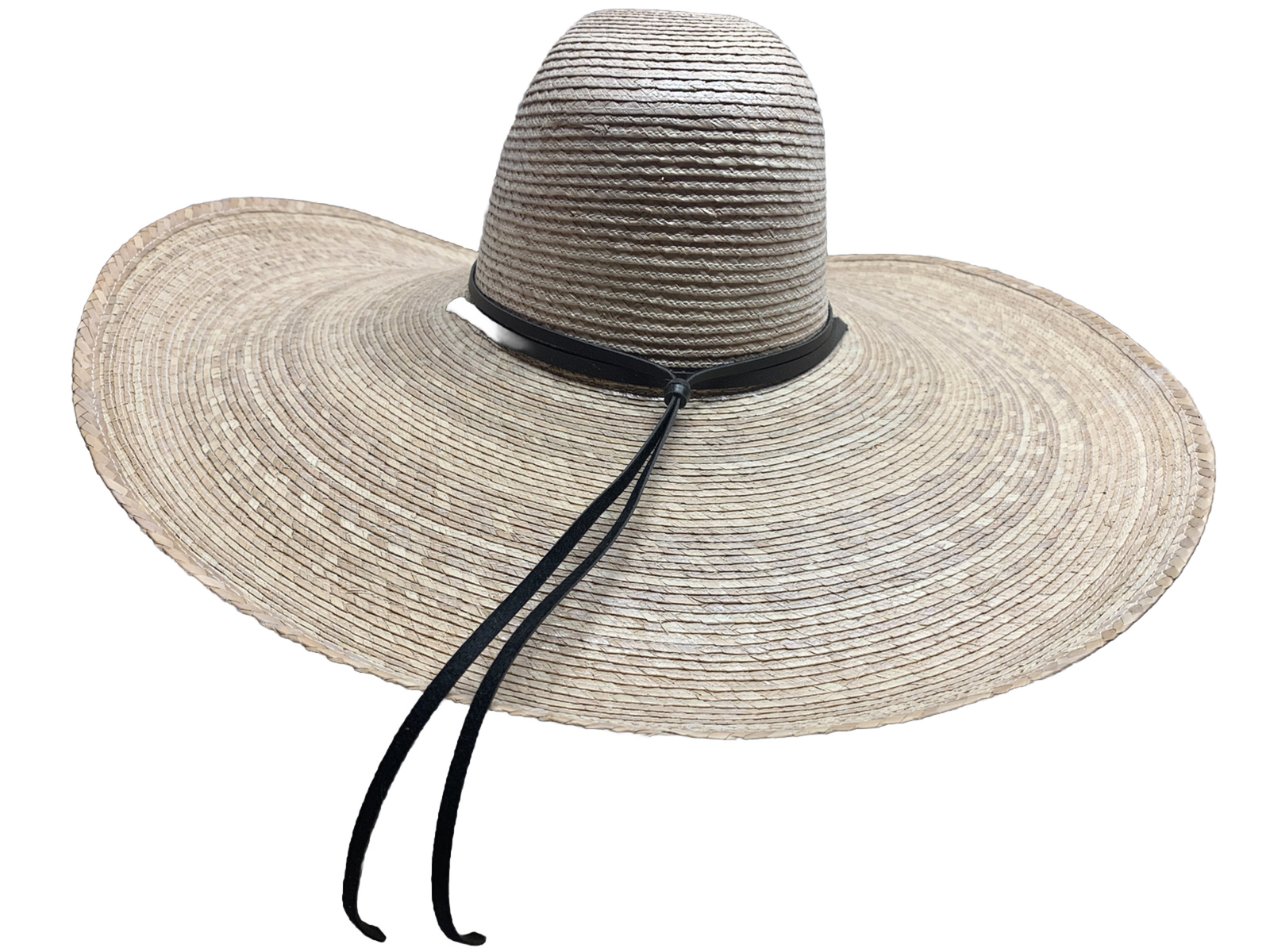 Alamo Straw/Palm Charro Hat O/S 7”Brim Band Ties Sombrero Western ...