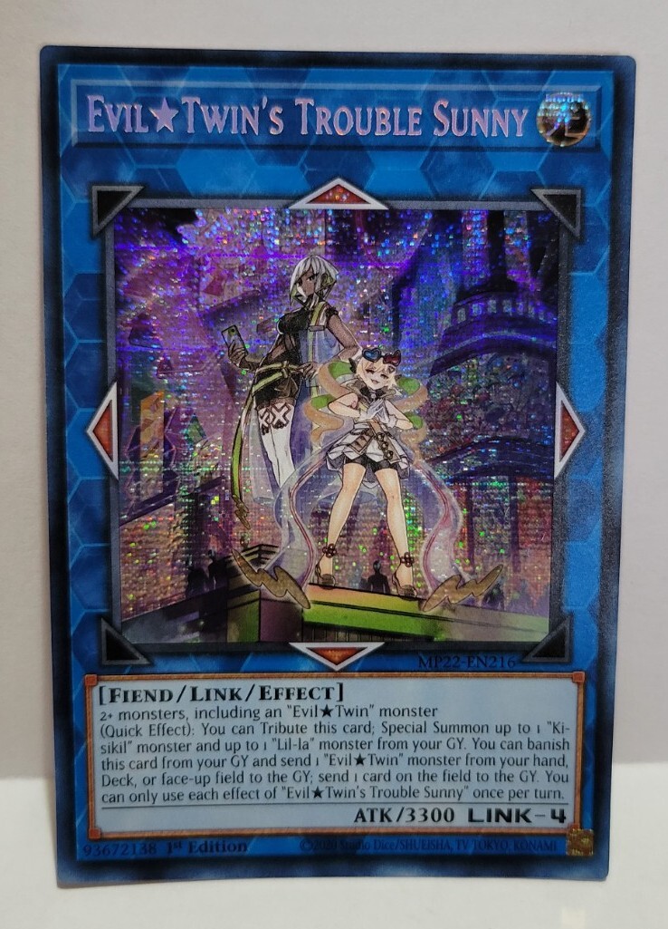 YUGIOH EVIL TWIN'S TRUBLE SUNNY MP22-EN216 1ST. EDITION SECRET LIGHT ...
