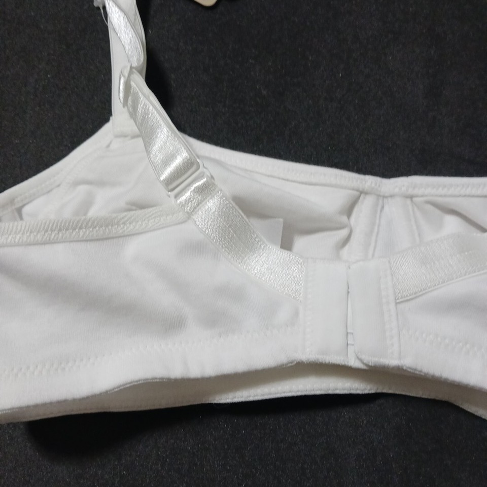 Amoena Womens Ruth Cotton Wire Free Mastectomy Bra 0873 White Size 34AA ...